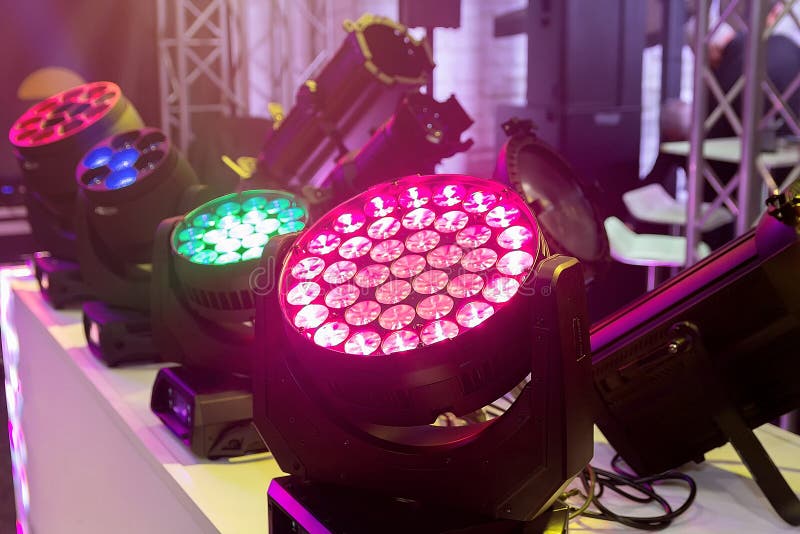 Professional Lighting Equipment for Holding Concerts on Display Stock ...