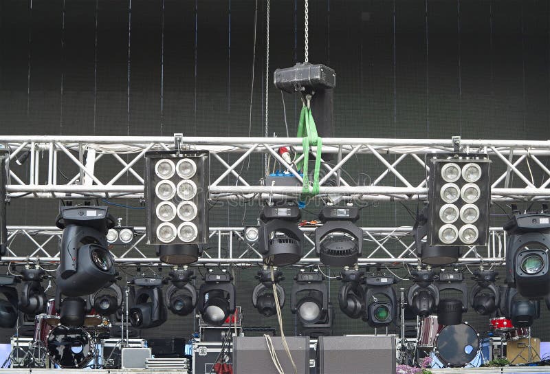 Professional Lighting Equipment Projectors, Led Light on Stage S Stock ...