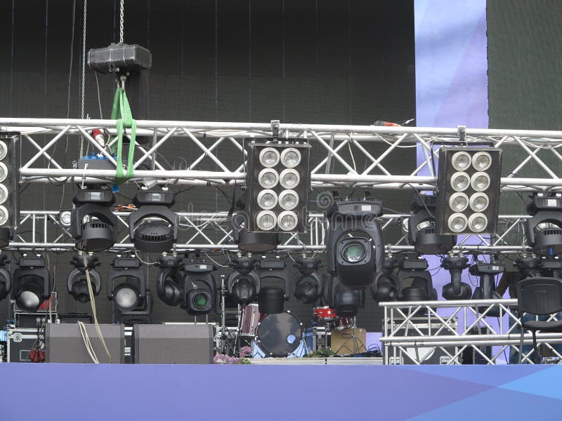 Professional Lighting Equipment Projectors, Led Light on Stage S Stock ...