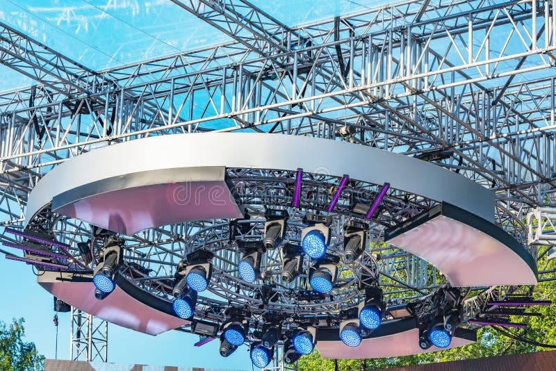 Professional Lighting Equipment for the Stage Stock Photo - Image of ...