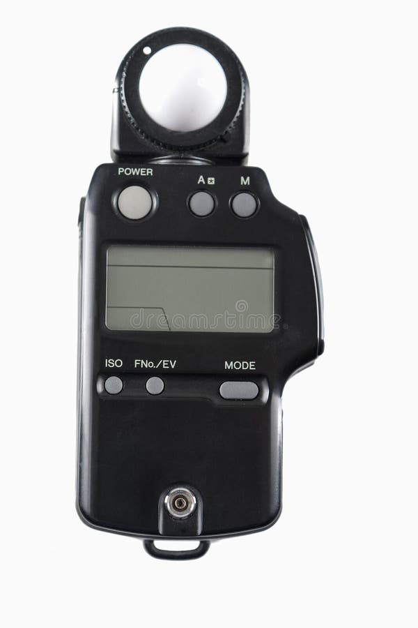 Professional Lightmeter Isolated on White Stock Image - Image of ...