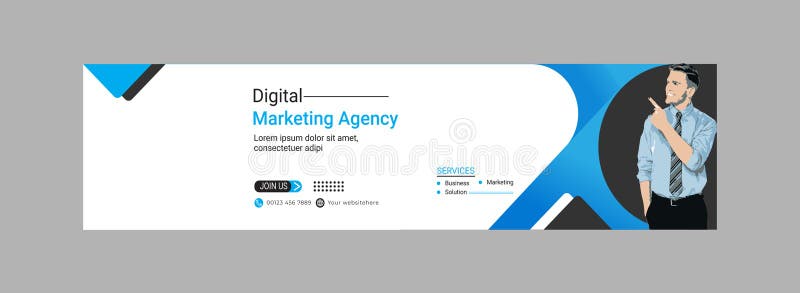 Linkedin Background Image or Cover Banner Design Stock Illustration ...