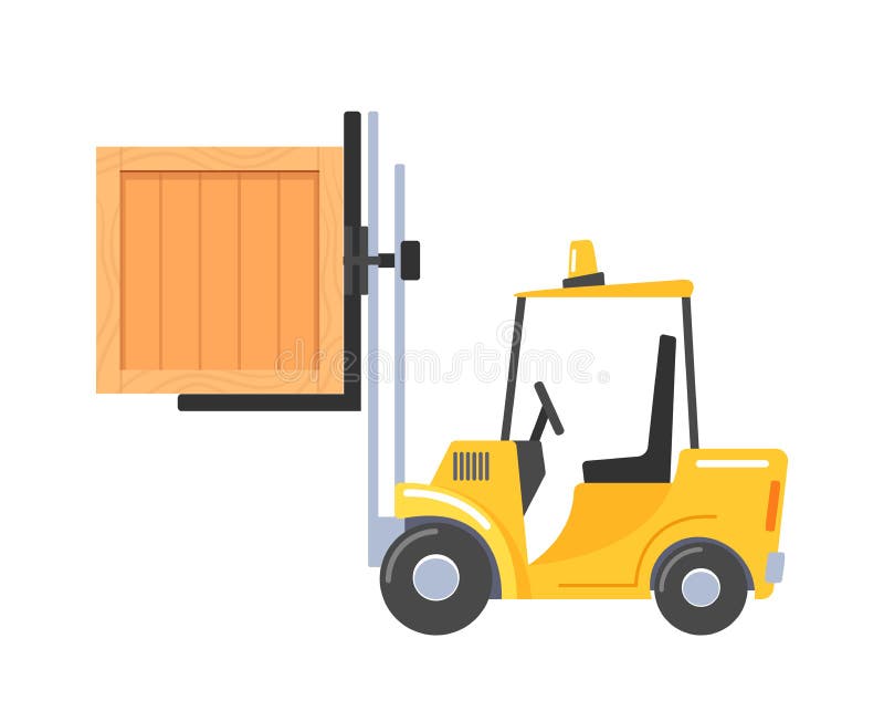 Professional Loading Equipment. Electrical Forklift Truck Transporting ...