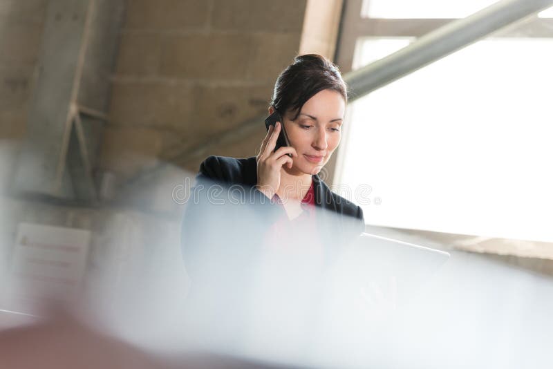 Professional Looking Woman Making Call Stock Photo - Image of ...