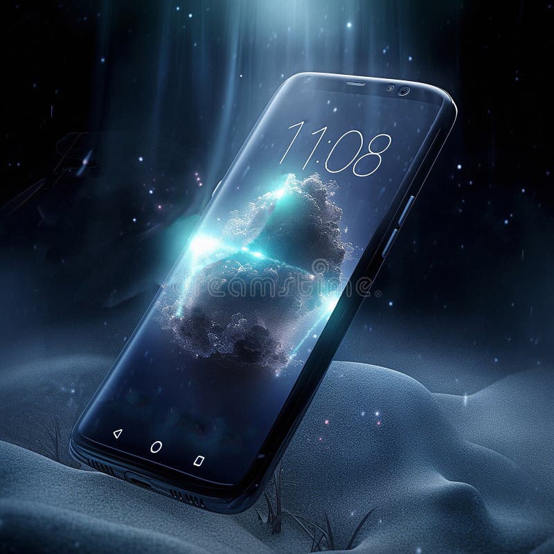 Professional Macro View of a Mobile Phone with Mystical Light Stock ...