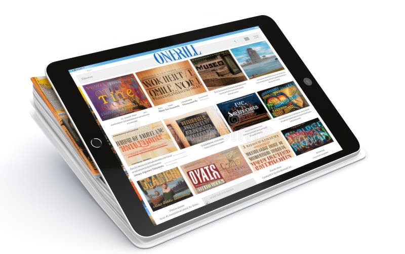 Professional Magazine Subscription on White Background Stock ...