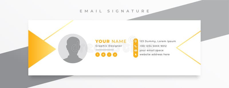 Professional Mail Footer Template with Social Media Profile Design ...