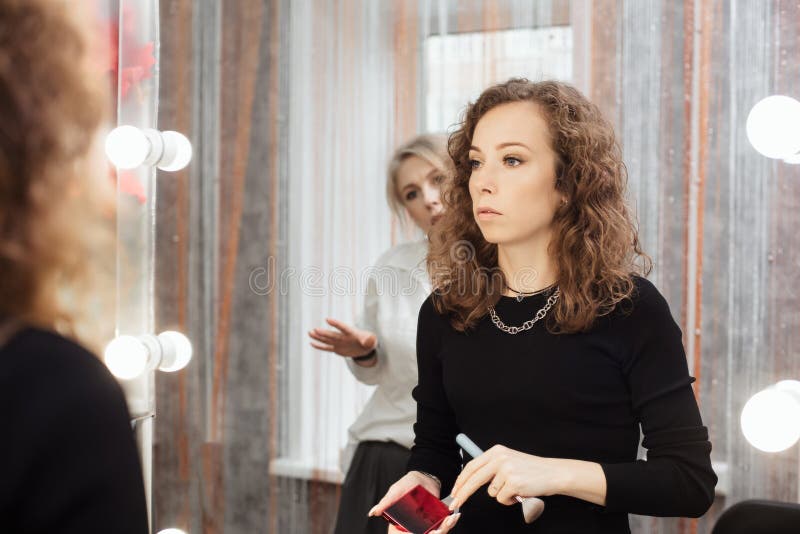 A Professional Makeup Artist Conducts a Master Class on Professional ...