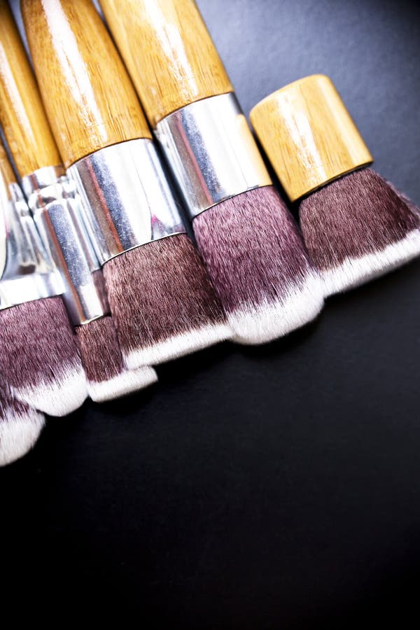 Professional Makeup Brushes Collection Stock Photo - Image of accessory ...