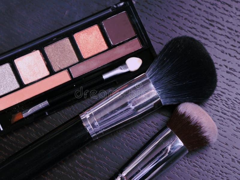 Professional Makeup Brushes and Tools. Stock Image - Image of powder ...