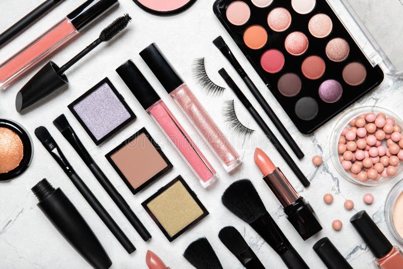 Professional Makeup Brushes and Tools, Make-up Products Set Stock Image ...