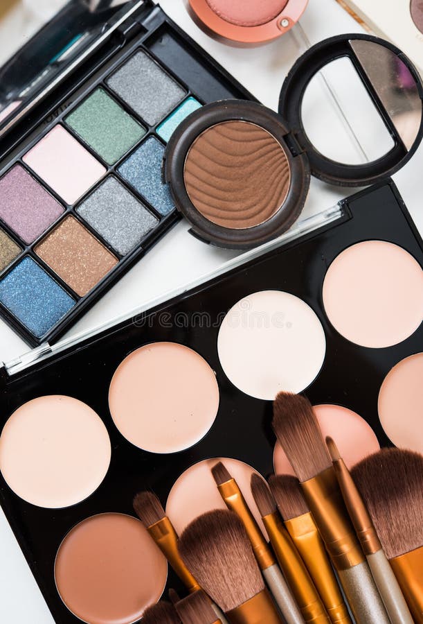 Professional Makeup Brushes and Tools, Make-up Products Set Stock Image ...
