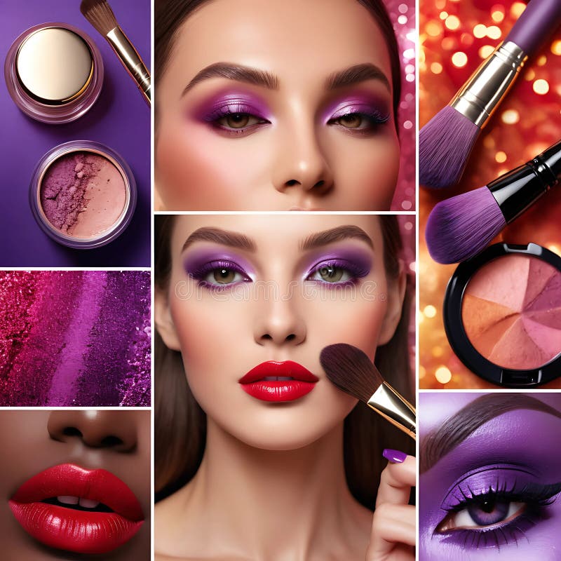 Professional Makeup Collage Stunning Details and Transformative ...