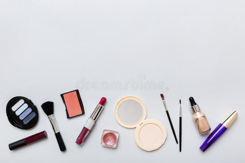 Professional Makeup Tools. Top View. Flat Lay. Beauty, Decorative ...