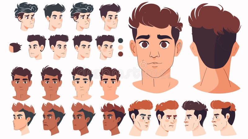 Professional Male Character Face Construction Portrait for Avatar ...