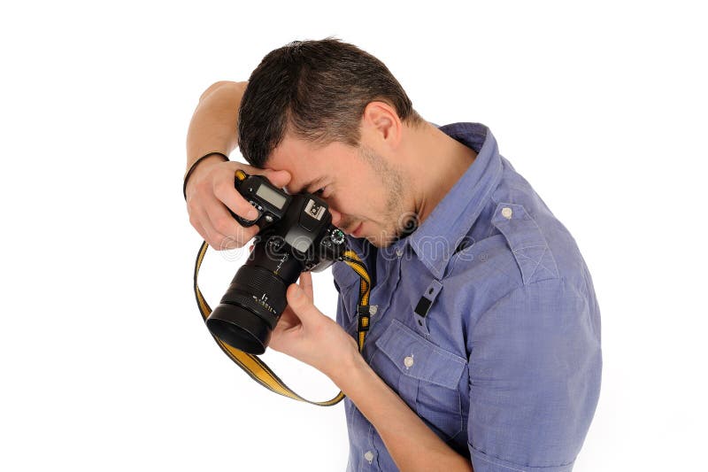 Professional Male Photographer Taking Picture Stock Image - Image of ...