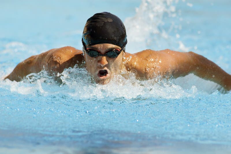 Professional Male Swimmer stock image. Image of athlete - 29647469