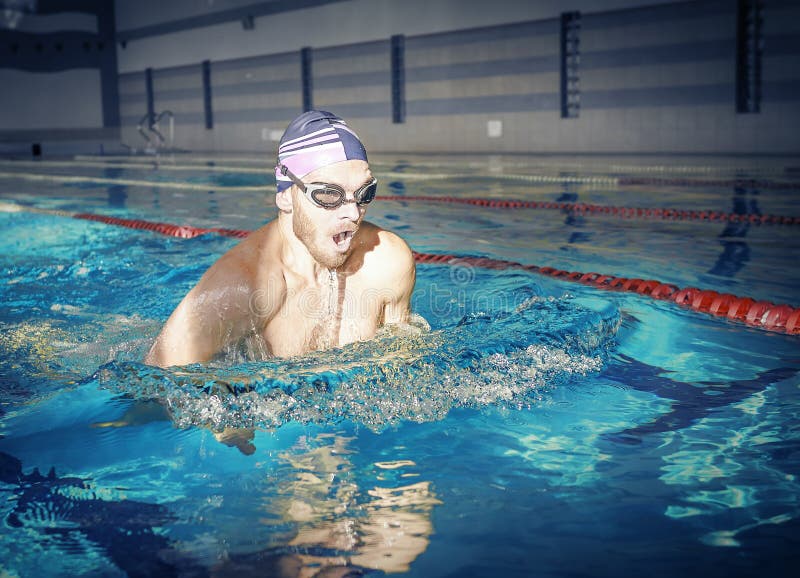 Professional male swimmer stock photo. Image of speed - 49517894