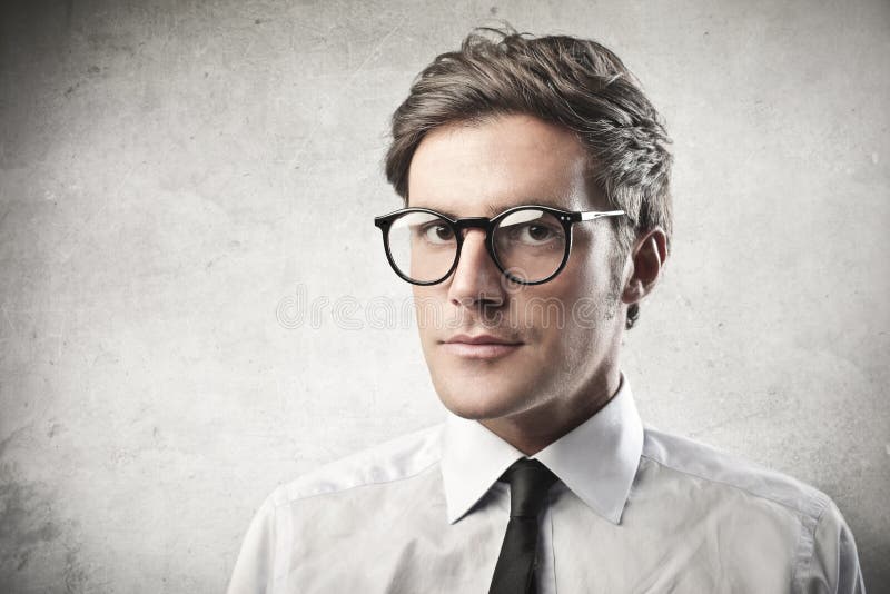 Professional Man stock image. Image of mind, young, nerd - 26802983