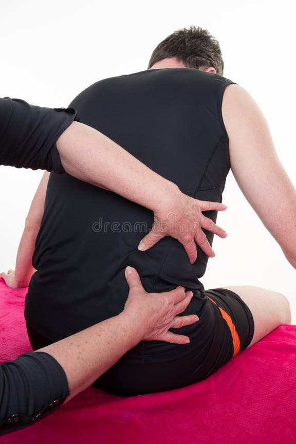 Professional Man Back Massage Stock Photo - Image of hands, horizontal ...