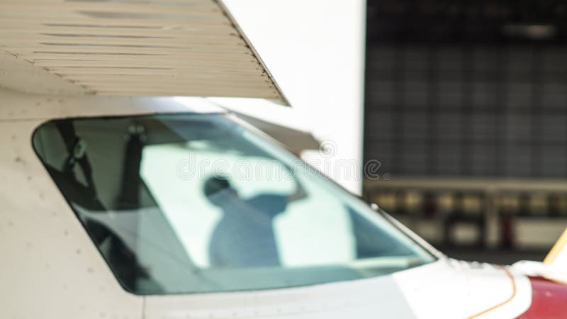 Professional Man Checking Small Plane before Flight Stock Photo - Image ...