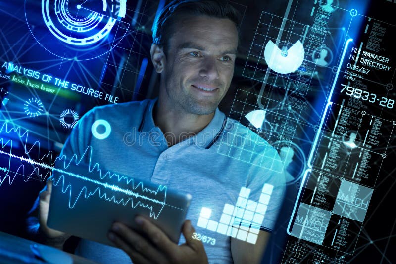 Contemporary Technologies. Different Smart Home Icons on Virtual Screen ...