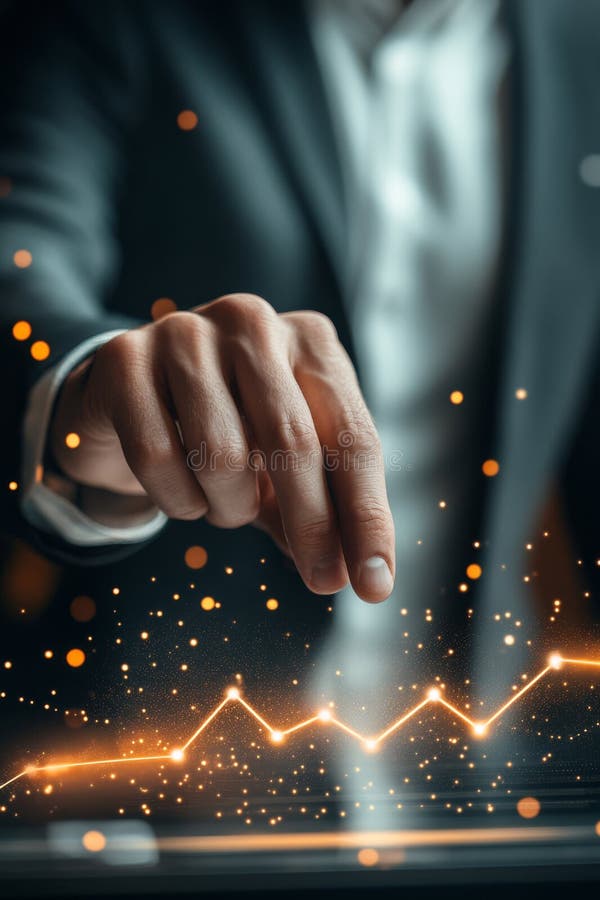 Professional Man Interacting with Digital Interface in Modern Office ...