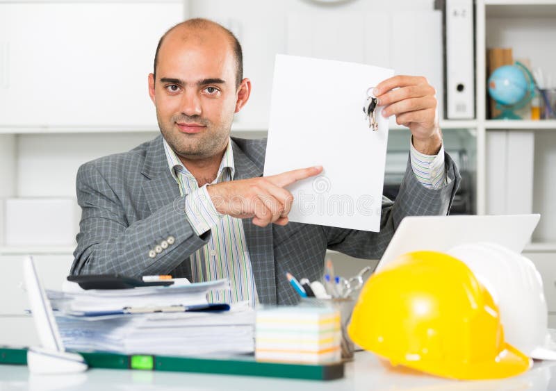 Professional Man Working with Documents Stock Photo - Image of business ...