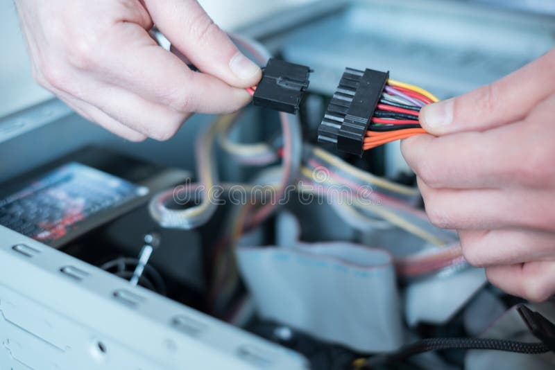 Professional Man Repairing Computer Stock Image - Image of hardware ...