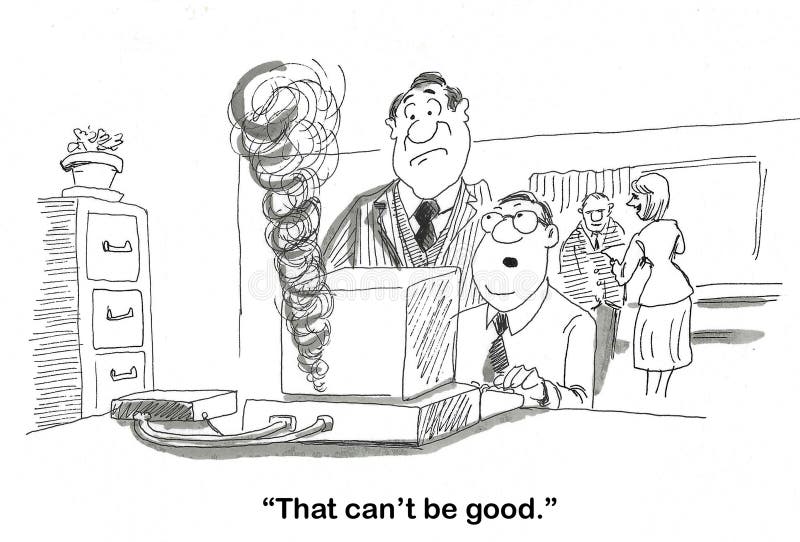 The Professional Man S Computer Has Smoke Coming from it Stock Photo ...