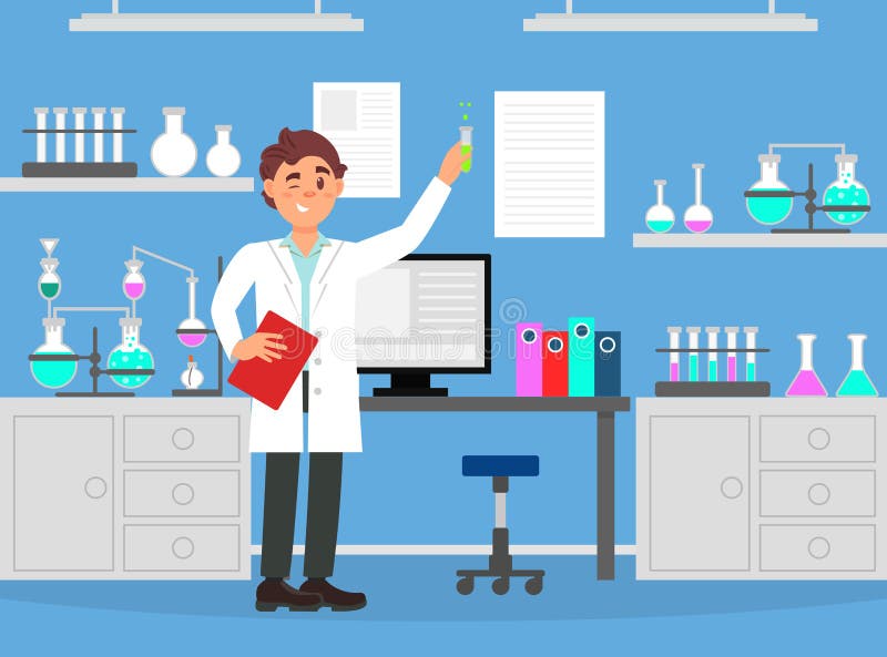 Professional Man Scientist Doing Chemical Researchers Using Laboratory ... Professional Man Scientist Doing Chemical Researchers Using Laboratory ...