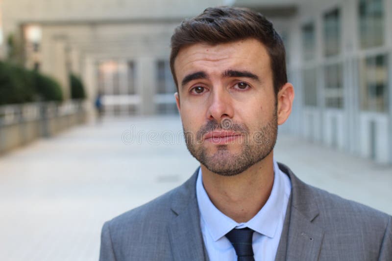 Professional Man Showing Discomfort in Office Space Stock Image - Image ...