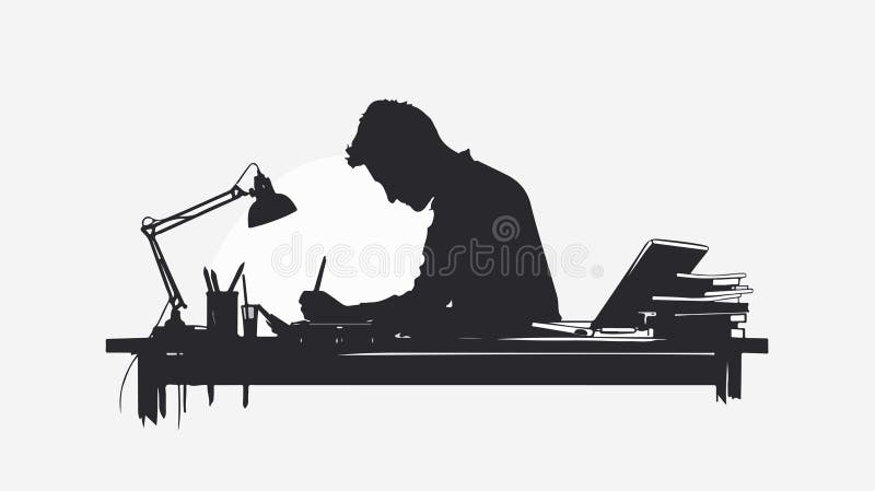 Male Silhouette Desk Stock Illustrations – 1,821 Male Silhouette Desk ...