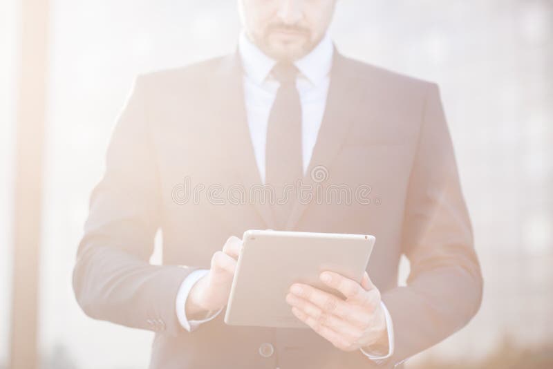 Professional Manager with Tablet Stock Photo - Image of creativity ...