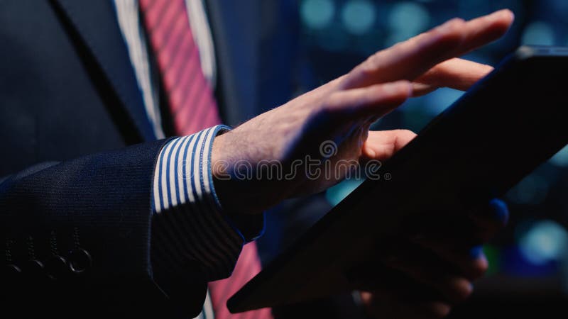 Professional it Manager Typing Data on Tablet Stock Image - Image of ...