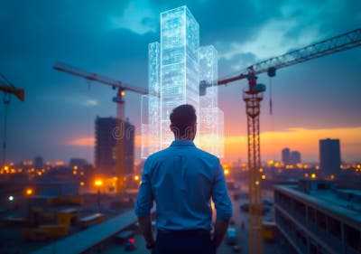 Professional Managers Visualize Building Projects with Hologram ...