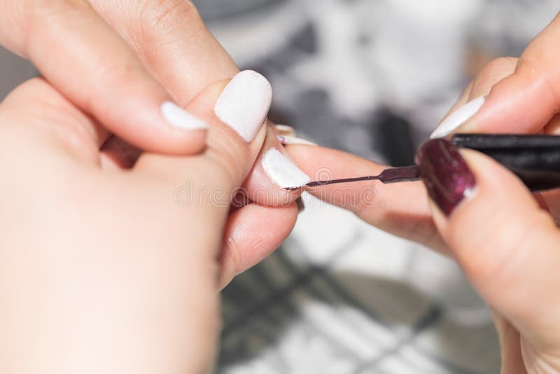 Professional Manicure in a Beauty Salon Stock Photo - Image of closeup ...