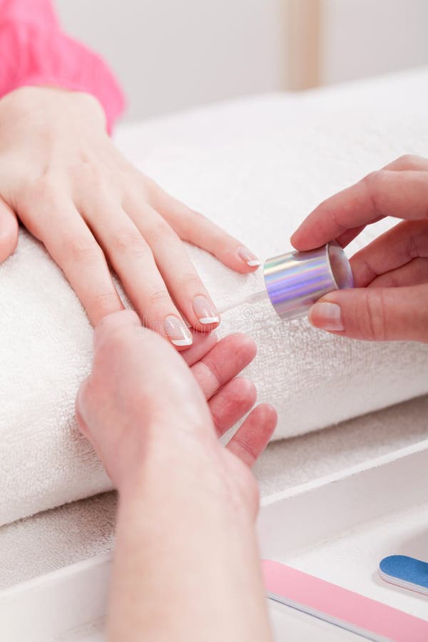 Manicure Making in Beauty Spa Salon Stock Photo - Image of hand, makeup ...
