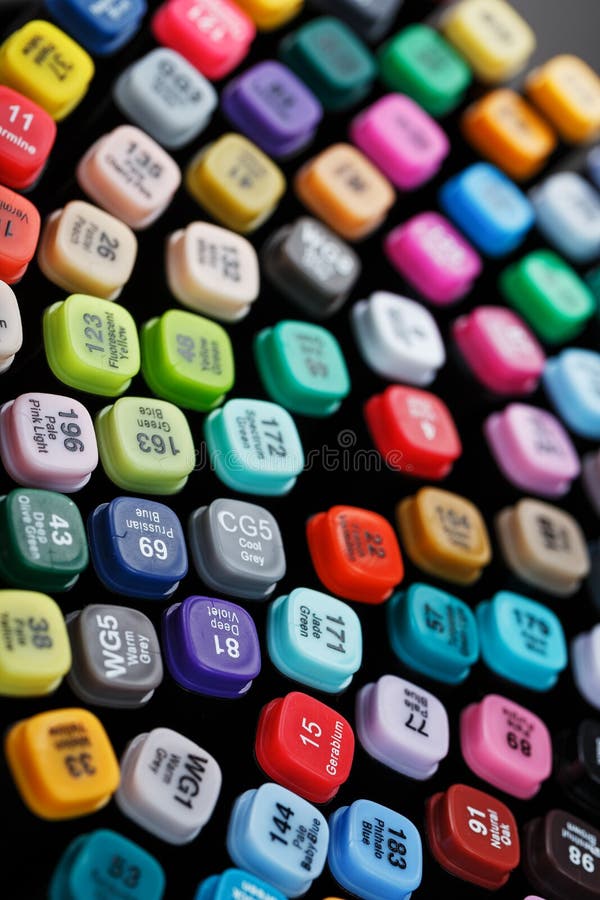 Professional Markers for Sketching Close-ups of Different Colors ...