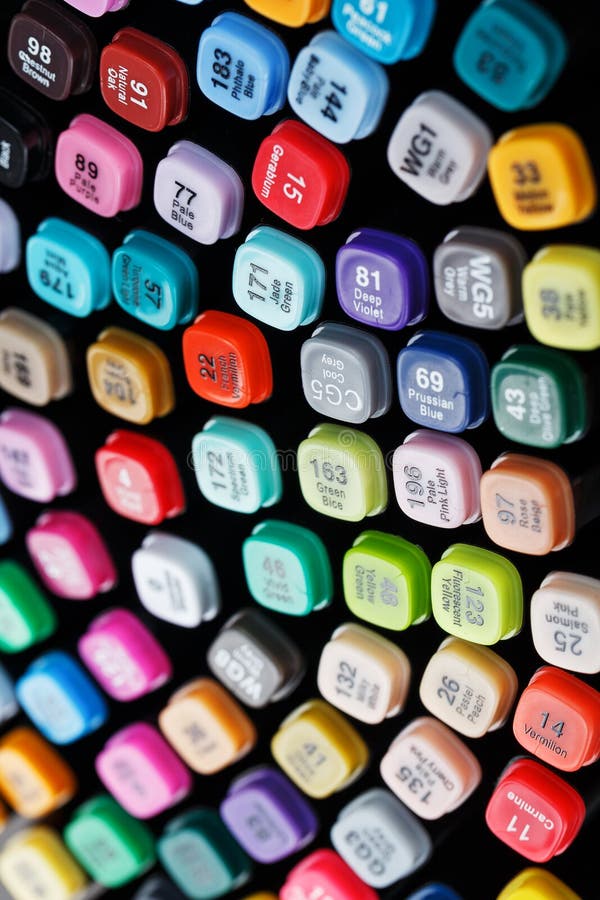 A Set of Markers for Drawing in Different Colors for Sketching with ...