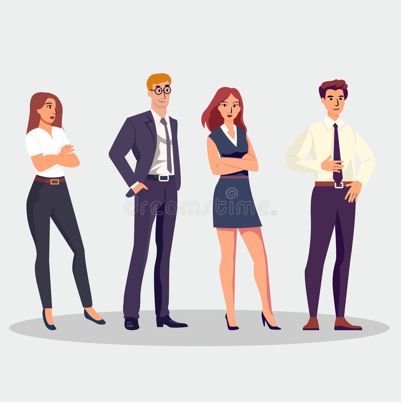 Professional Marketing Team in the Business Sector Stock Vector ...