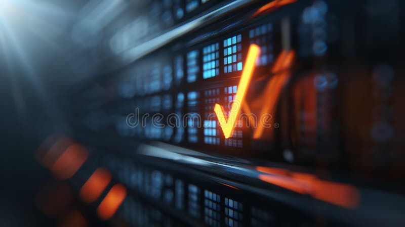 Professional Marking Digital Checkboxes, High-tech Office Environment ...