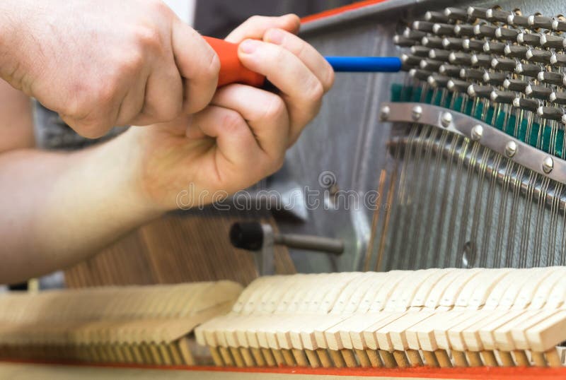 Professional Master Tuning the Piano Stock Photo - Image of musical ...