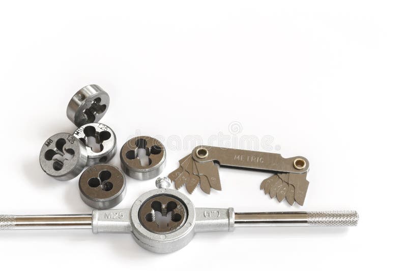 Professional Mechanical Hand Tool Set . Tap and Die Nuts for Metal Work ...