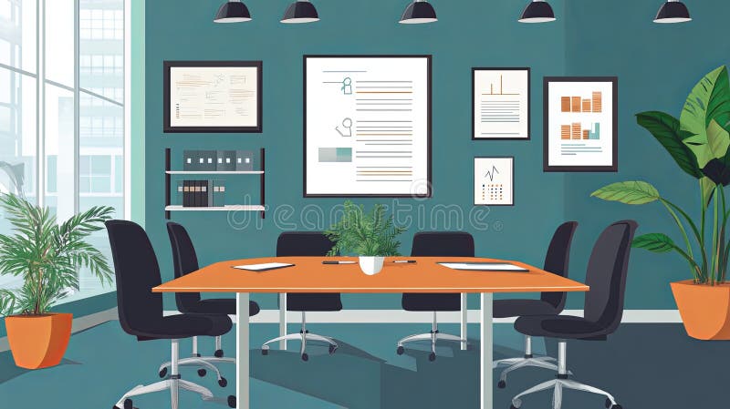 A Professional Meeting Room Setup for Discussing Financial Planning ...