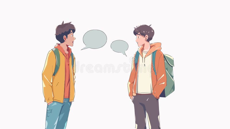 Professional Men Having Conversation with Speech Bubbles, Diverse ...