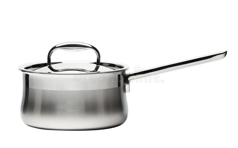 Professional Metal Pot Cooker for Boiling Isolated Stock Image - Image ...