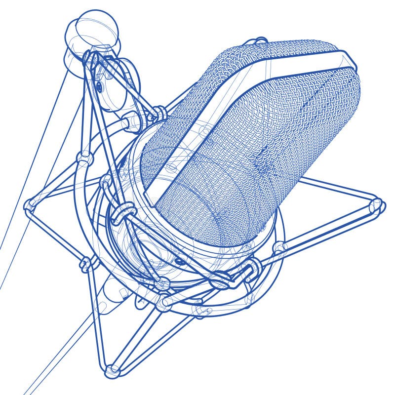 Microphone Blueprint Stock Illustrations – 359 Microphone Blueprint ...
