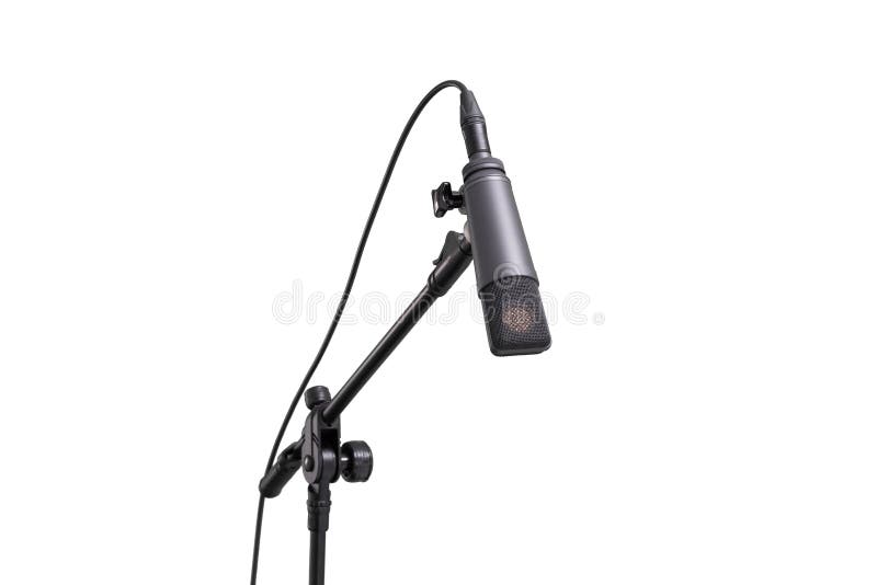 Professional Microphone in Unfocused Background. Mic Stock Photo ...