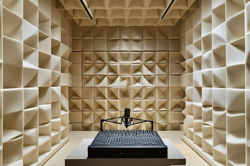 Professional Microphone and Mixing Desk in Recording Studio with ...